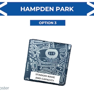 Football Stadium Street Map of Hampden Scotlands National - Etsy