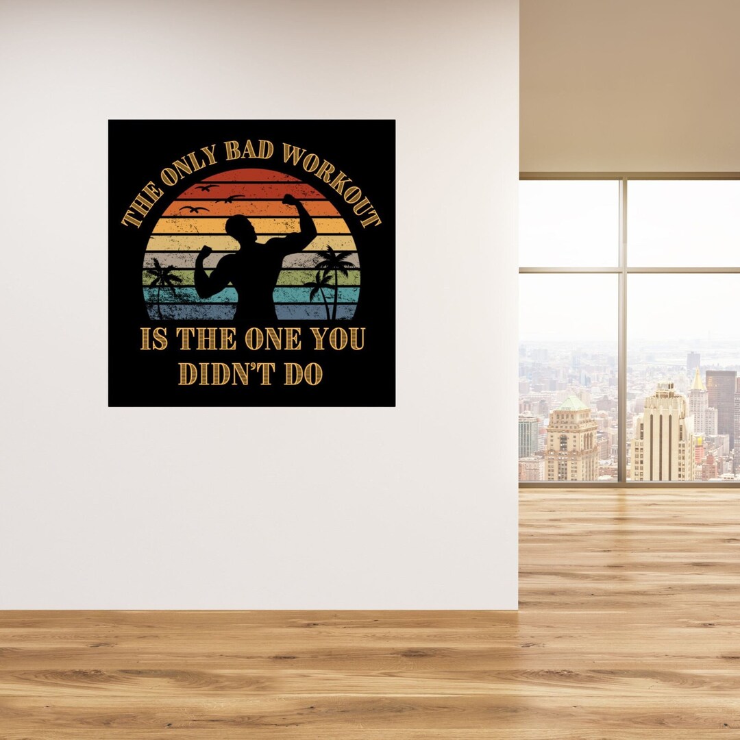 Gym Poster Weightlifter Exercise Home Gym Art Decor Personalized ...