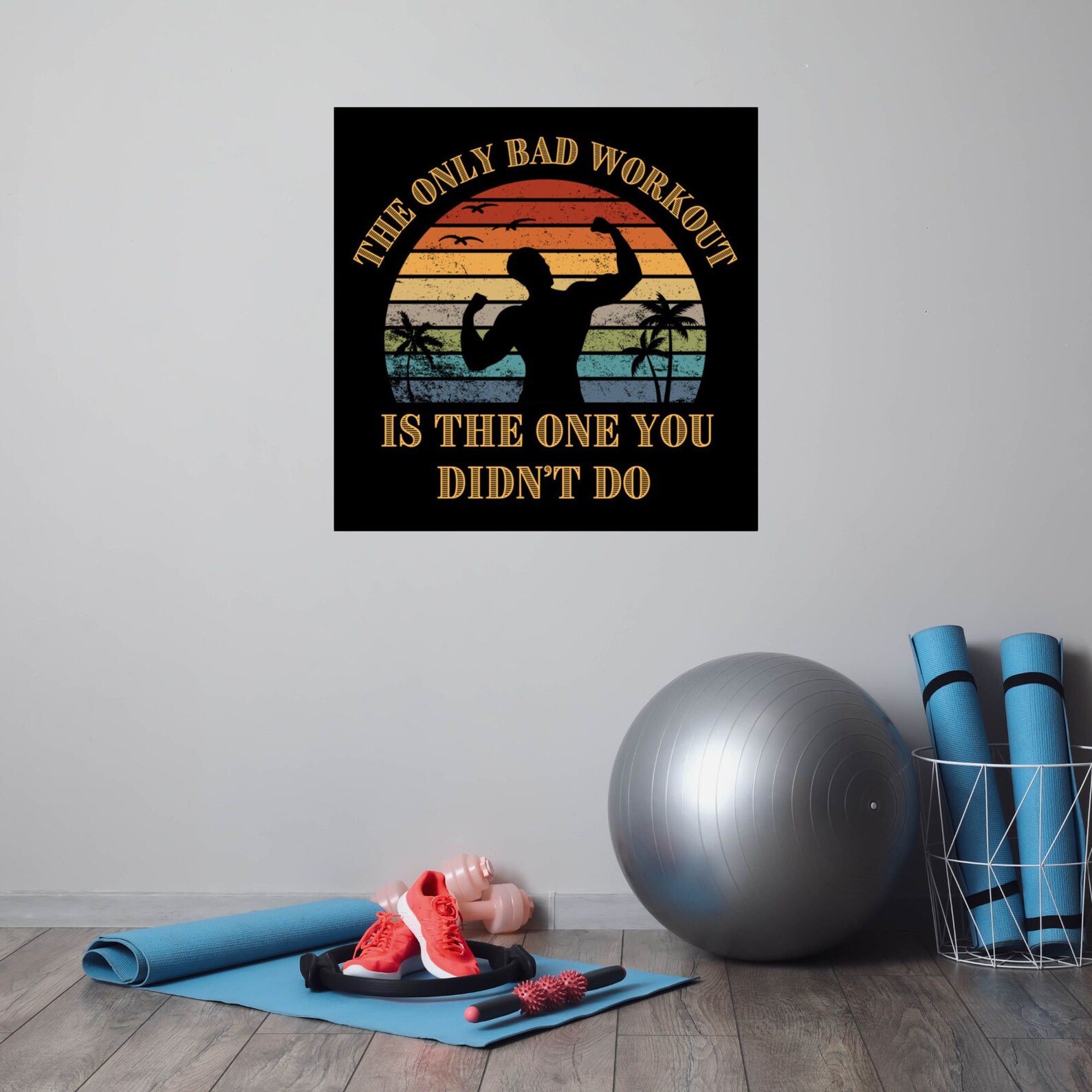 Gym Motivation Poster | Weightlifter Quote Art, Home Workout Decor - Etsy