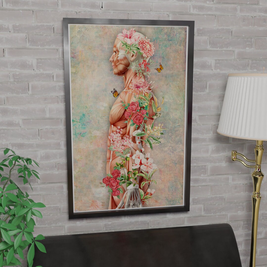 Print Human Body Sideview Anatomy Art | Medical Wall Decor | Anatomy ...