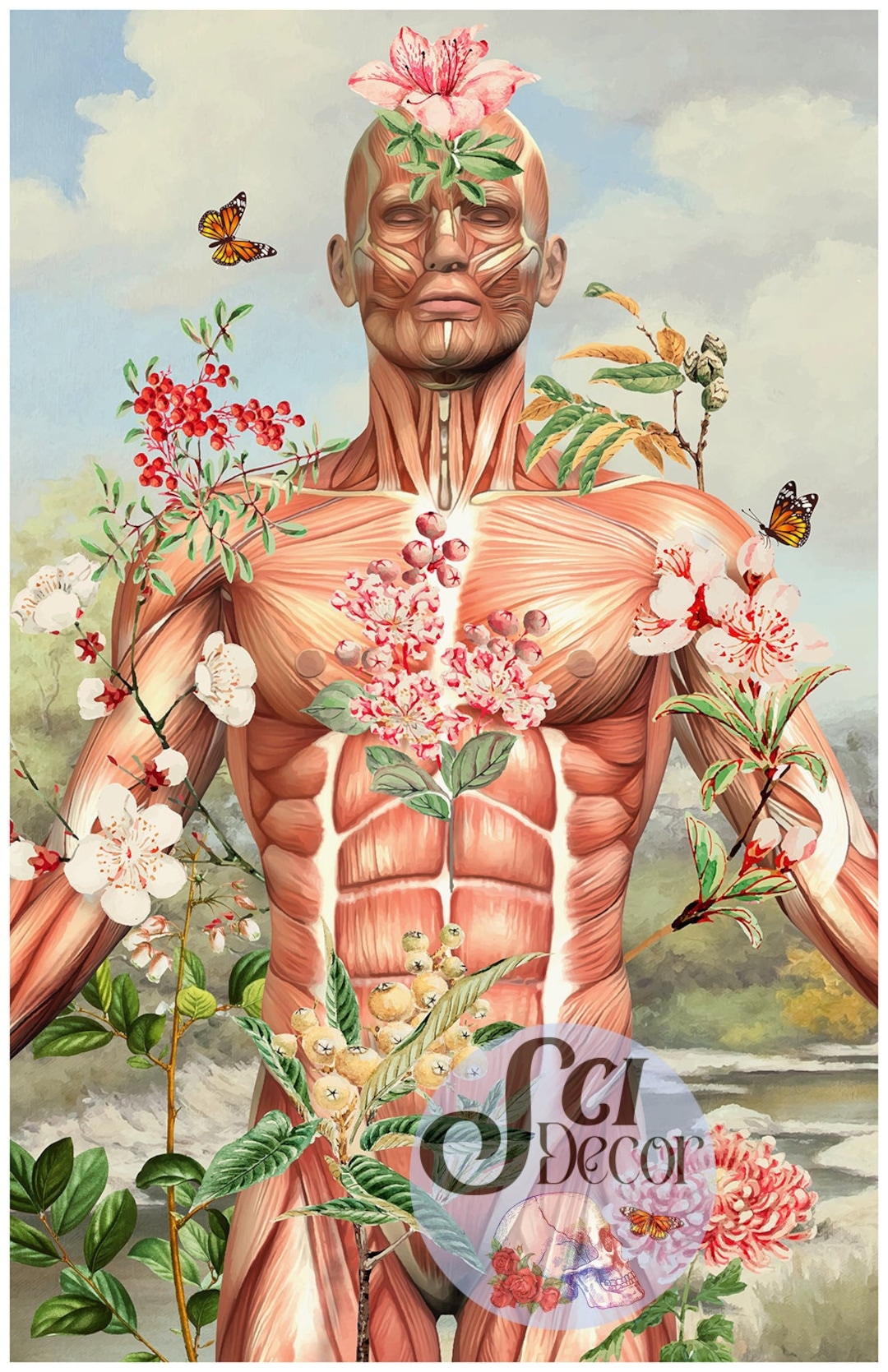 Print Human Body Anatomy Art | Medical Wall Decor | Anatomy Wall Decor ...