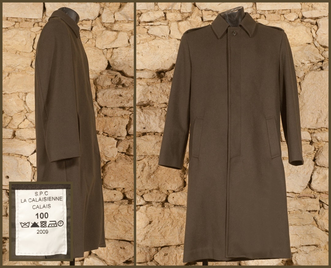 French Military Surplus Overcoat Sized 100 - (size UK/US 44 - EU 54 ...