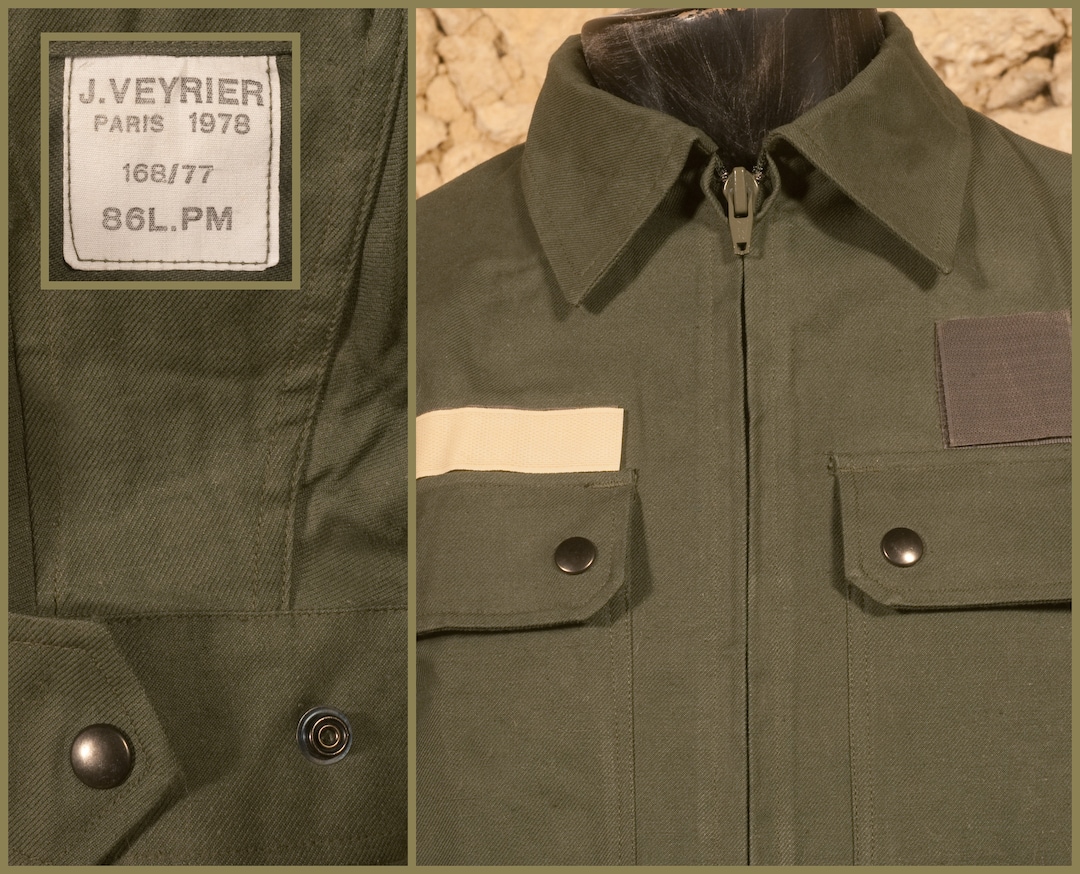 French Military Surplus Fatigue Jacket (size UK/US 36 - EU 46) Extra ...