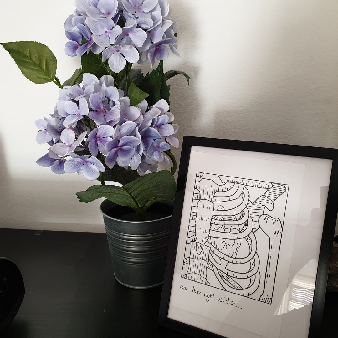 On the Right Side Drawing - Etsy