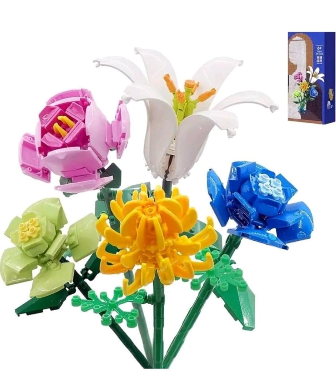Colourful Flower Building Blocks Bouquet, DIY Project - Etsy