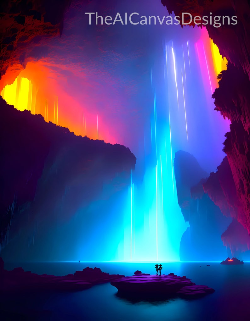 Beautiful Cave, AI Generated, Instant Digital Download, Digital Art ...