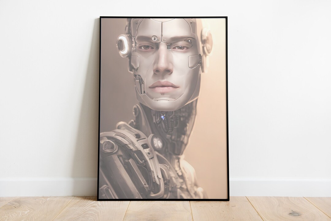 Portrait of a Cyborg, AI Generated, Instant Digital Download, Digital ...