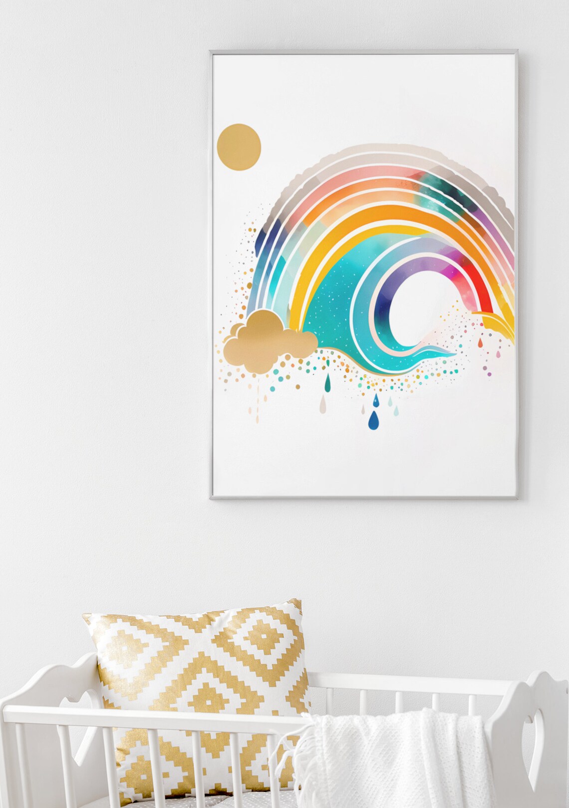 Rainbow Nursery Wall Art Rainbow Baby Printable Colorful - Etsy