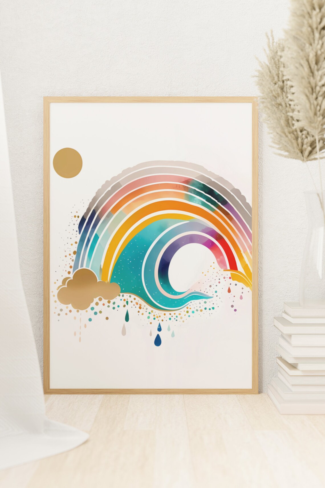 Rainbow Nursery Wall Art Rainbow Baby Printable Colorful - Etsy
