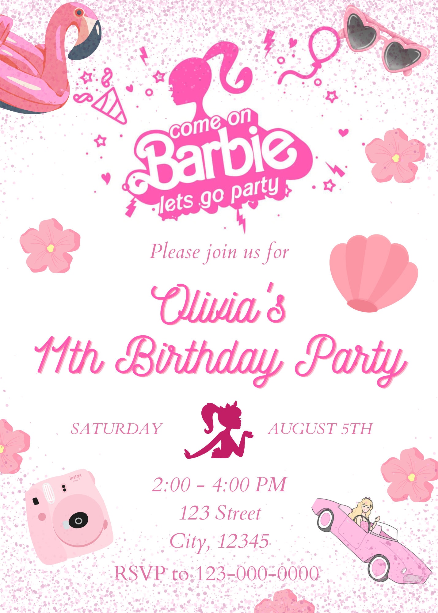Invitación de Barbie cumpleaños de Barbie fiesta de Barbie - Etsy México