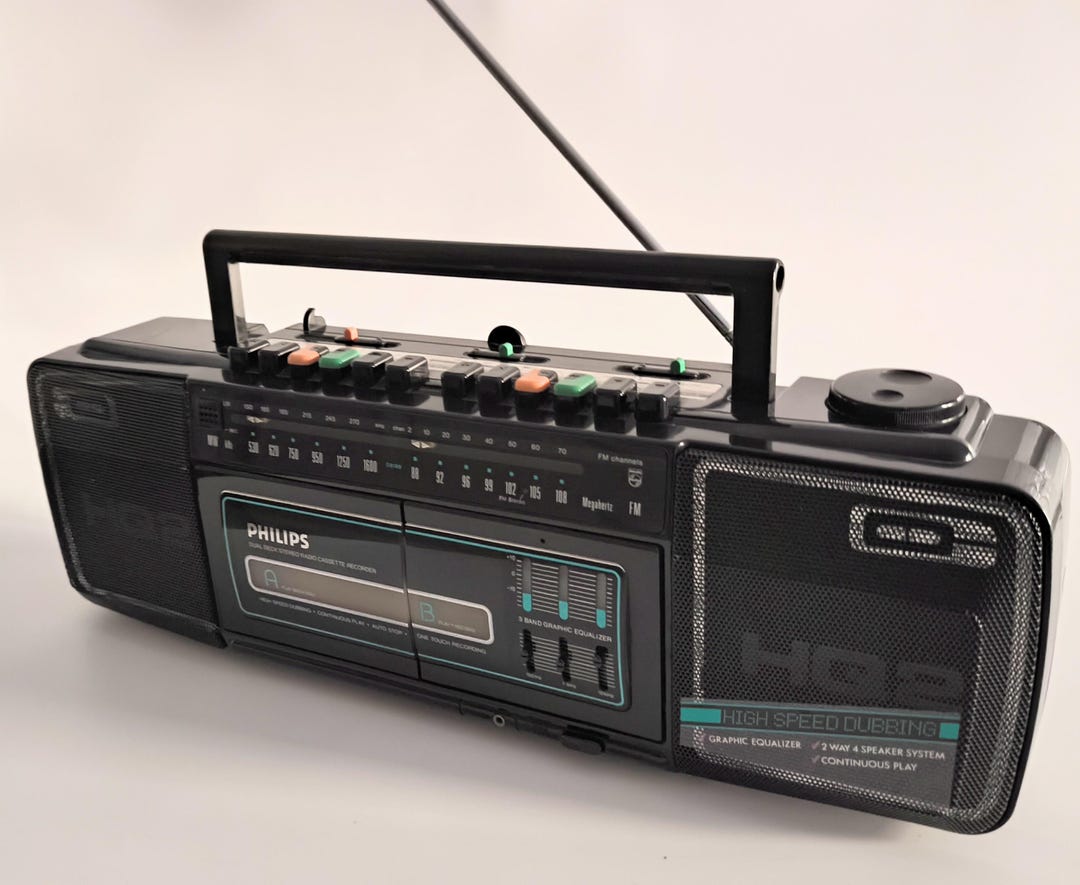 Philips Boombox Radio From the 80s - Etsy
