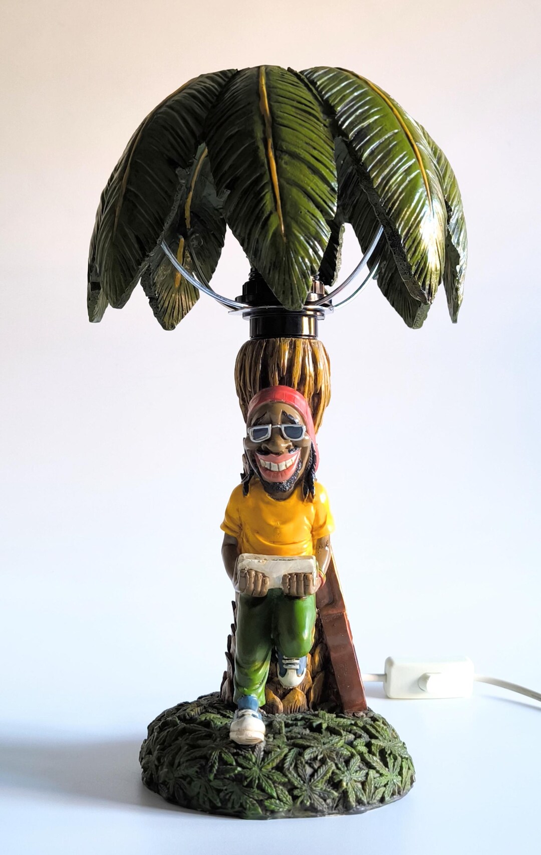 Rare Vintage Smoking Jamaica Rasta Man Reggae Lamp Hand Painted - Etsy