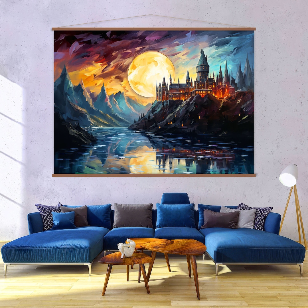 Harry School Canvas Wall Art Hanger, Wizard Print, Fantsy Wall Art ...