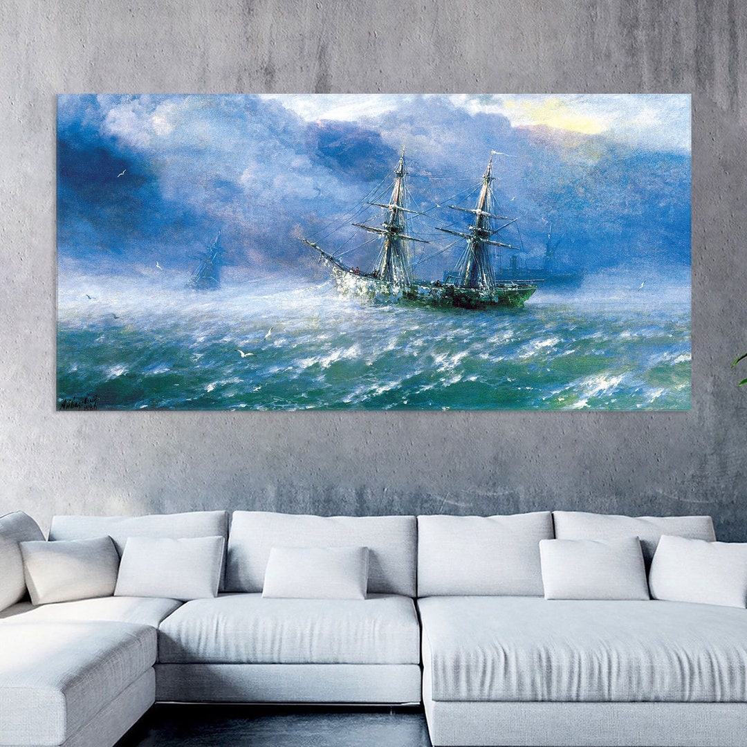Ivan Aivazovsky Canvas Print, Reproductions Wall Art Living Room ...