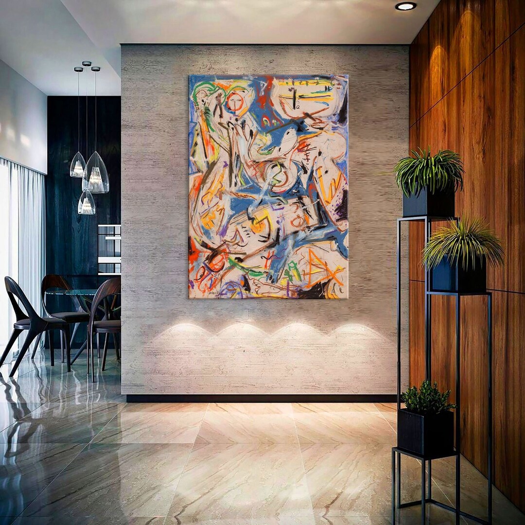Jackson Pollock Wall Art, Abstract Canvas Print, Living Room Decor ...