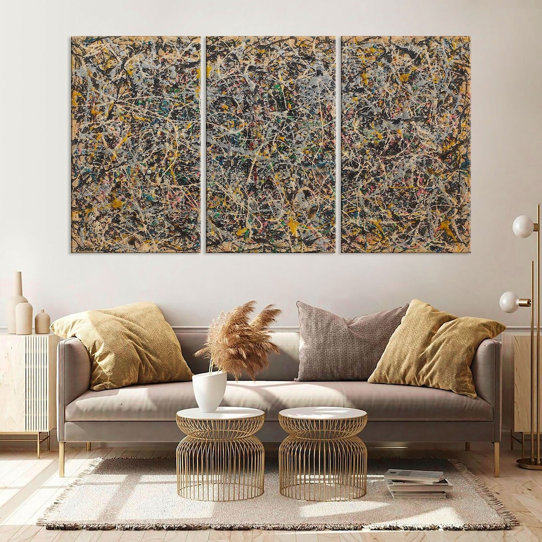Jackson Pollock Wall Art, Abstract Canvas Print, Living Room Decor ...