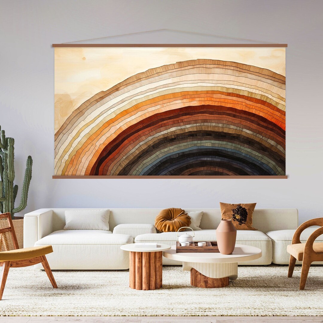 Abstract Canvas Wall Art Hanger, Tree Stump Print on Canvas, Hanging ...