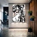 Abstract Face Art Canvas, Woman Wall Art Living Room Decor, Abstract ...