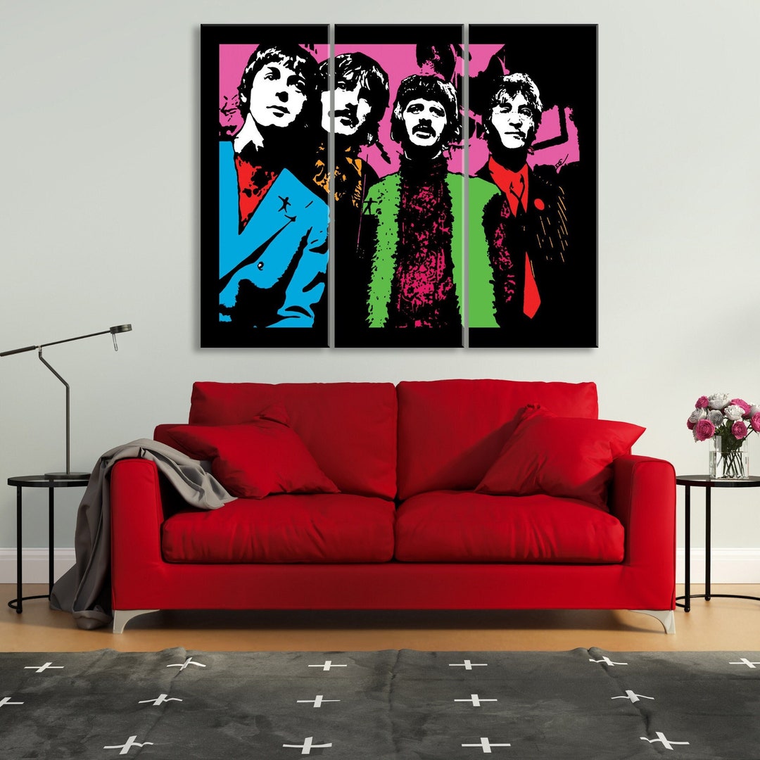Pop Art, Music Canvas Wall Art, Livingroom Wall Art, Modern Canvas ...