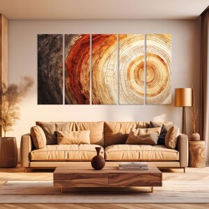 Tree Ring Print on Canvas Wall Art, Tree Stump Print, Wood Wall Art ...