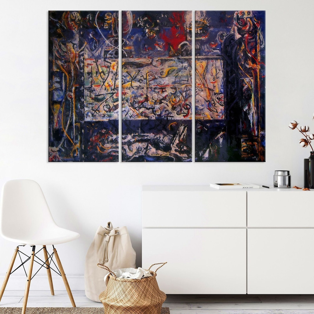 Jackson Pollock Wall Art, Abstract Canvas Print, Living Room Decor ...
