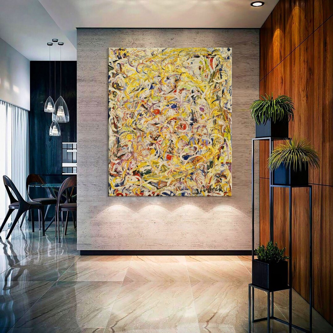 Jackson Pollock Canvas Print, Abstract Wall Art Living Room Decor ...