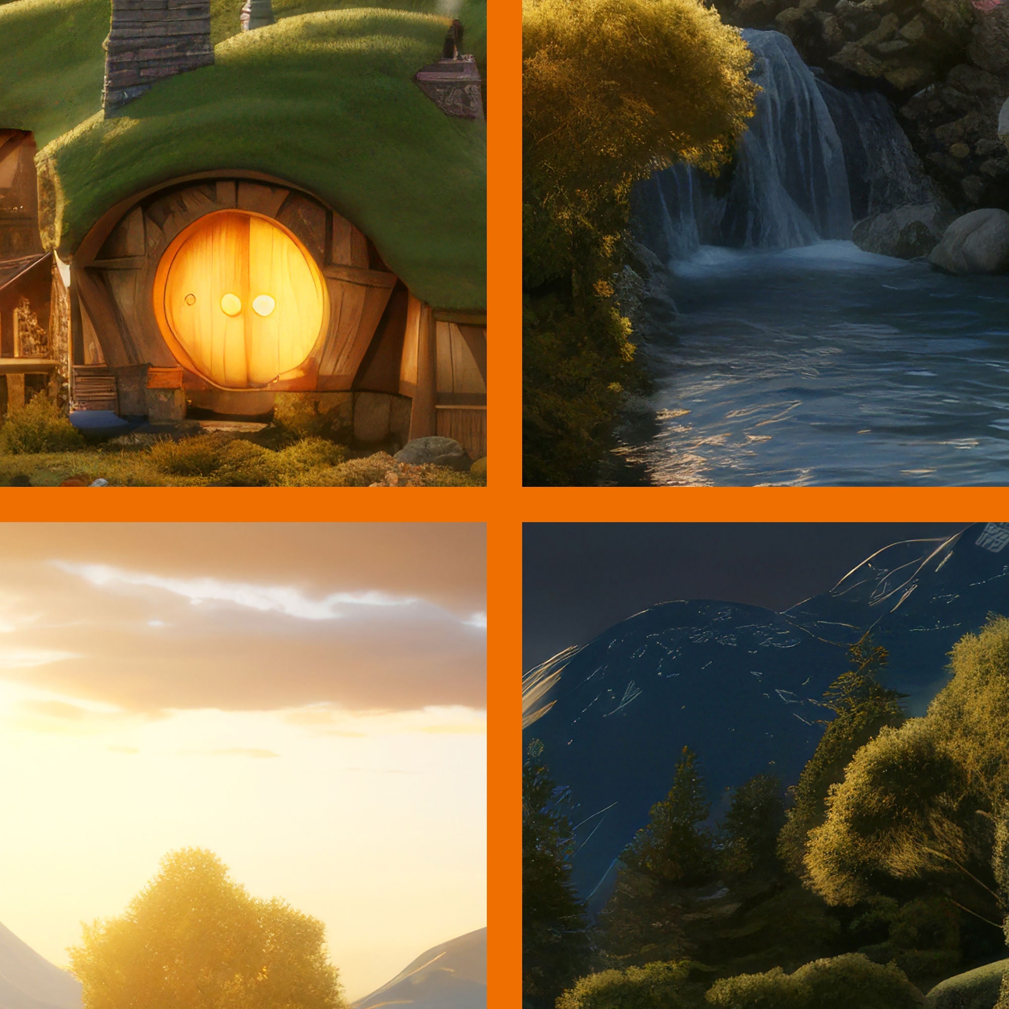 The Hobbit Print, Lord of the Rings Art, Hobbitcore Decor, Modern ...