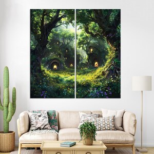 The Shire Canvas Print, Lord of the Rings Art, Hobbitcore Decor, Modern ...