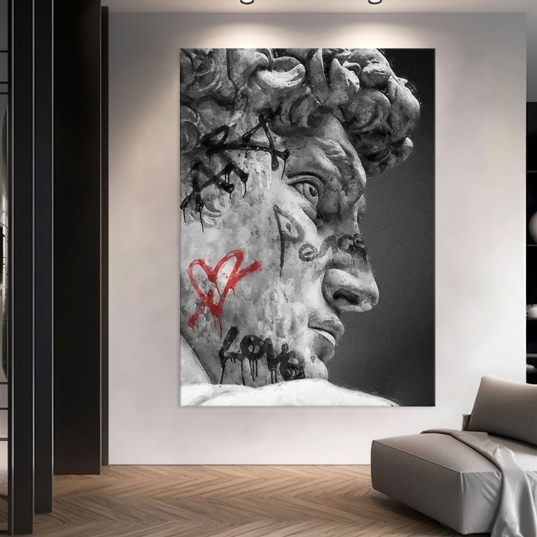 Mythology Canvas Wall Art, Michelangelo Prints, Living Room Decor ...