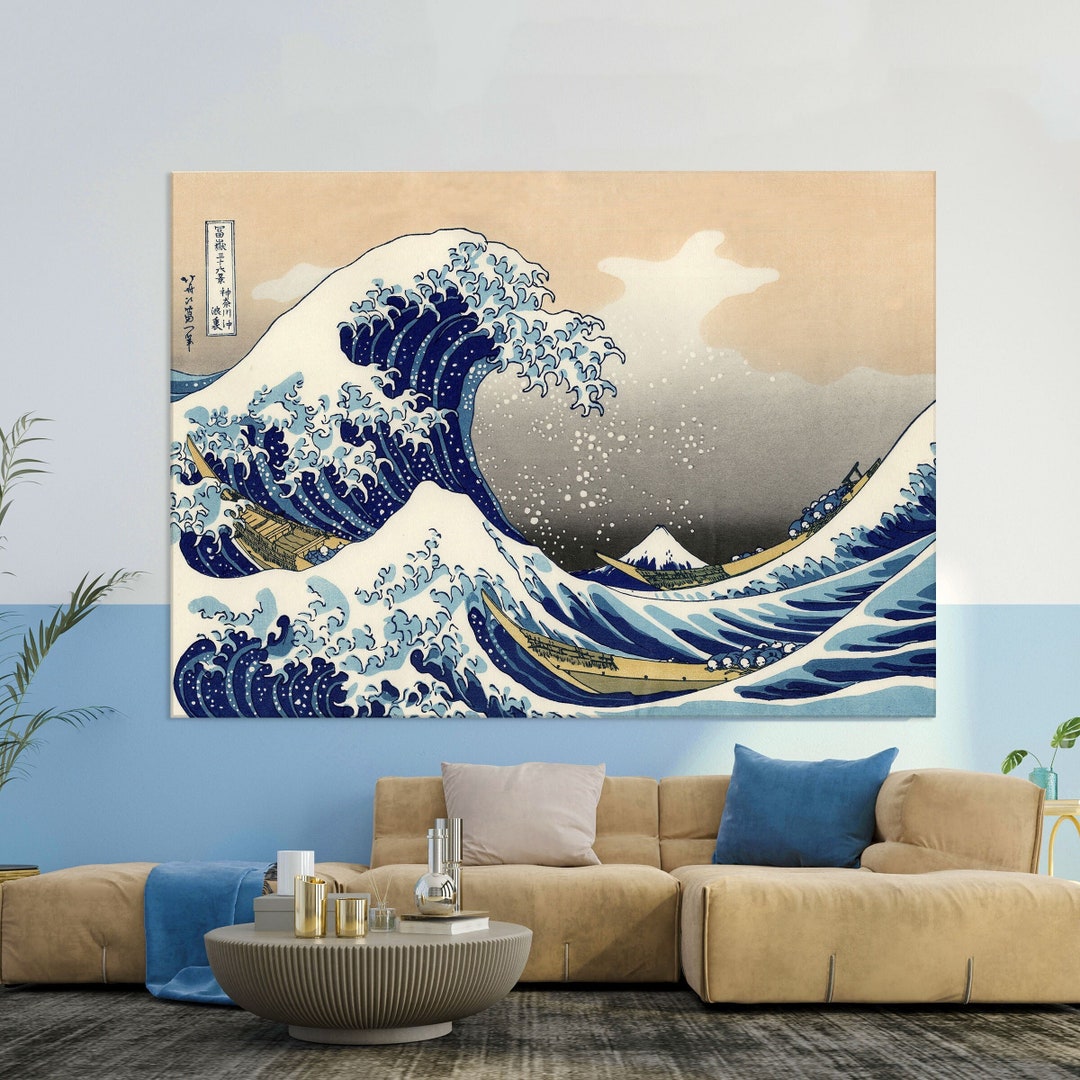 Hokusai the Great Wave off Kanagawa Wall Art, Reproductions Print on ...