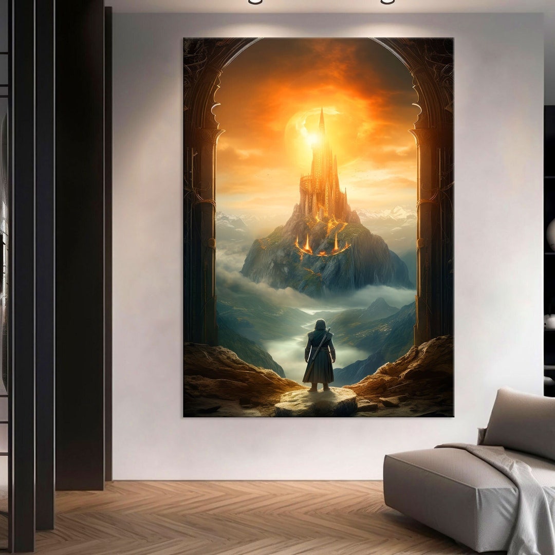 Lord of the Rings Art, Tolkien Canvas Wall Art Living Room, Lotr Canvas ...