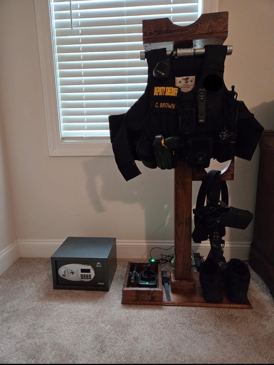 Handmade Law Enforcement Gear Rack: Vest, Belt & Charging Station - Etsy