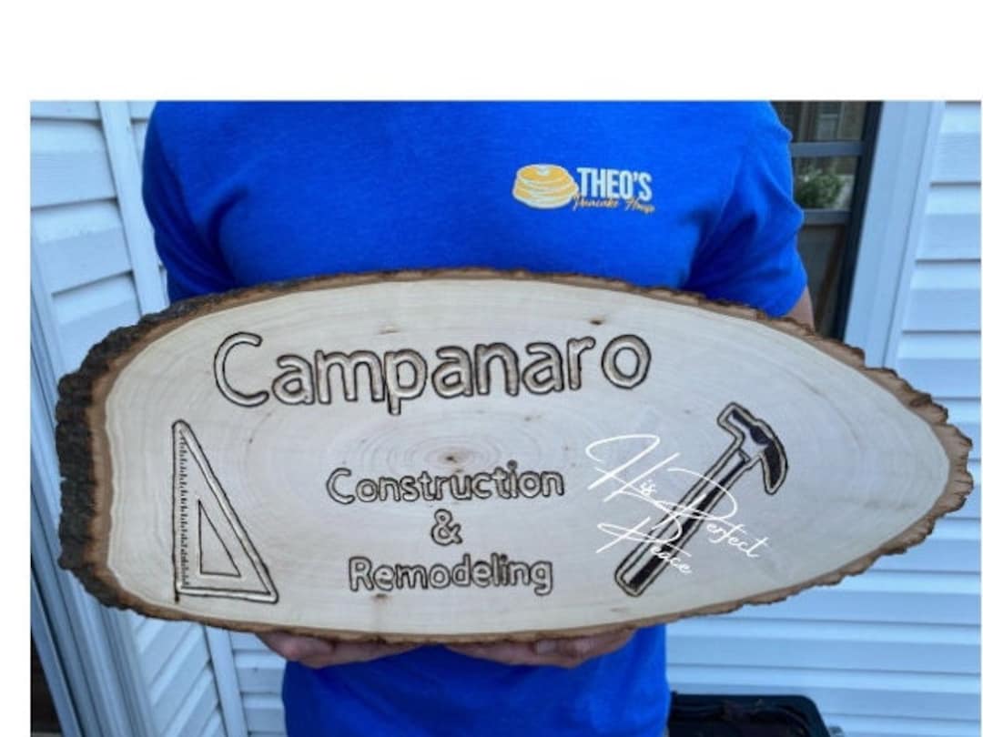 Custom Handmade Sign on Live Edge Wood. - Etsy