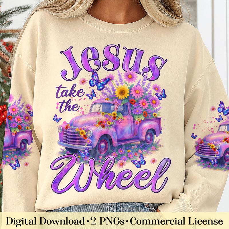 Purple Truck Flowers Png - Etsy