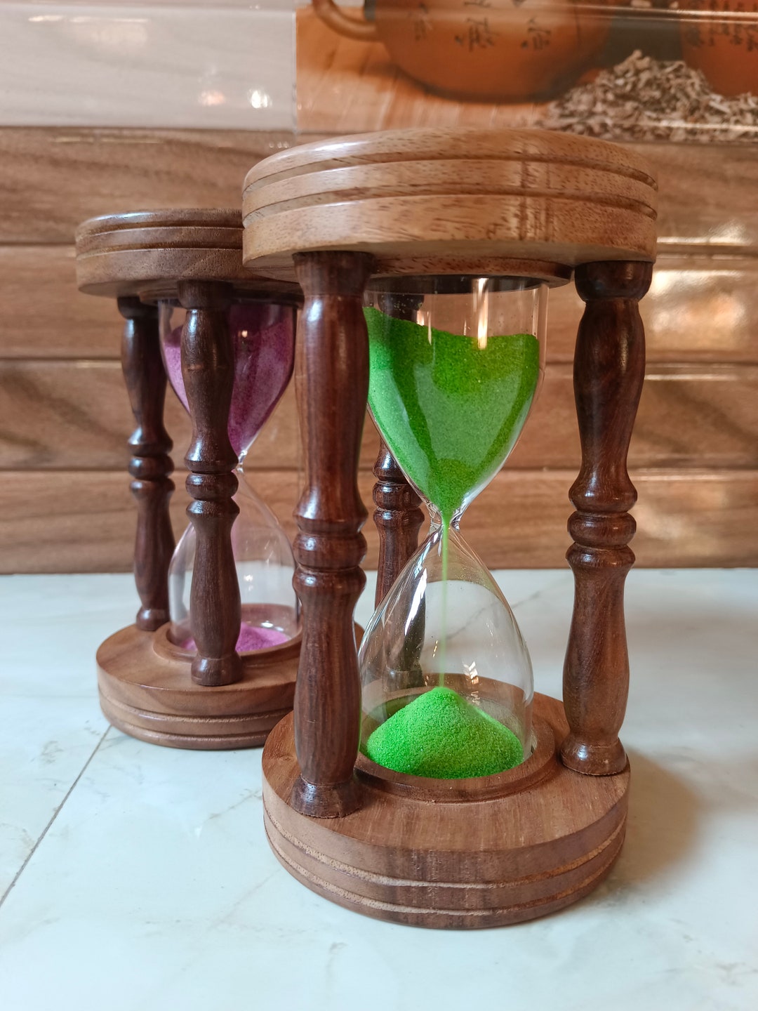 Sand Timer Engraved | Personalized Wooden Sand Timer | Best Gift for Him / Her | Sand Timer for ...