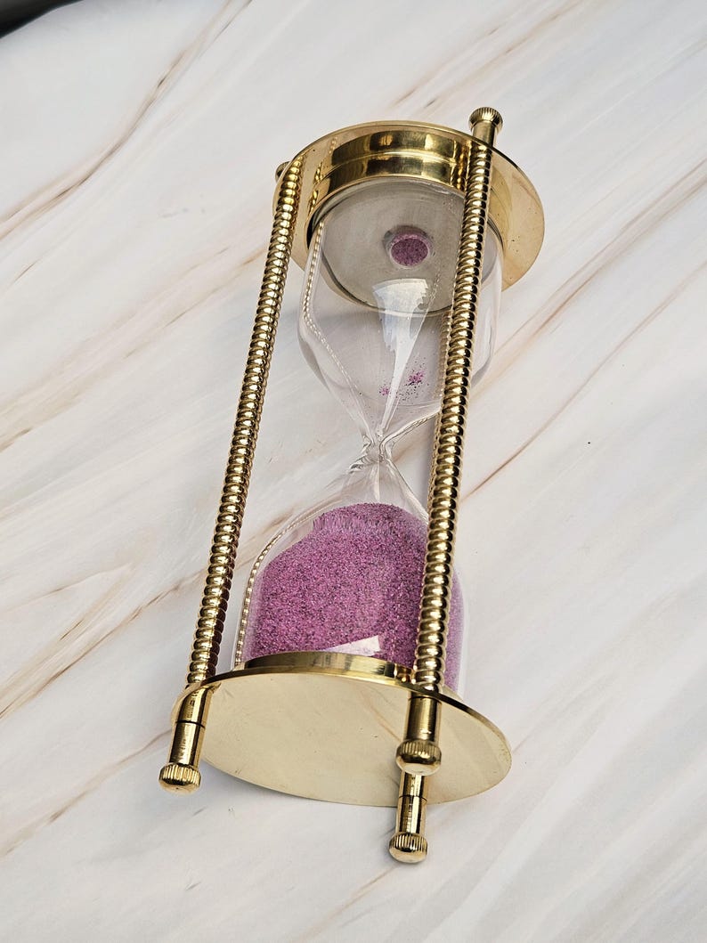 Engraved Brass Hourglass, Anniversary Sand Ceremony Timer - Etsy