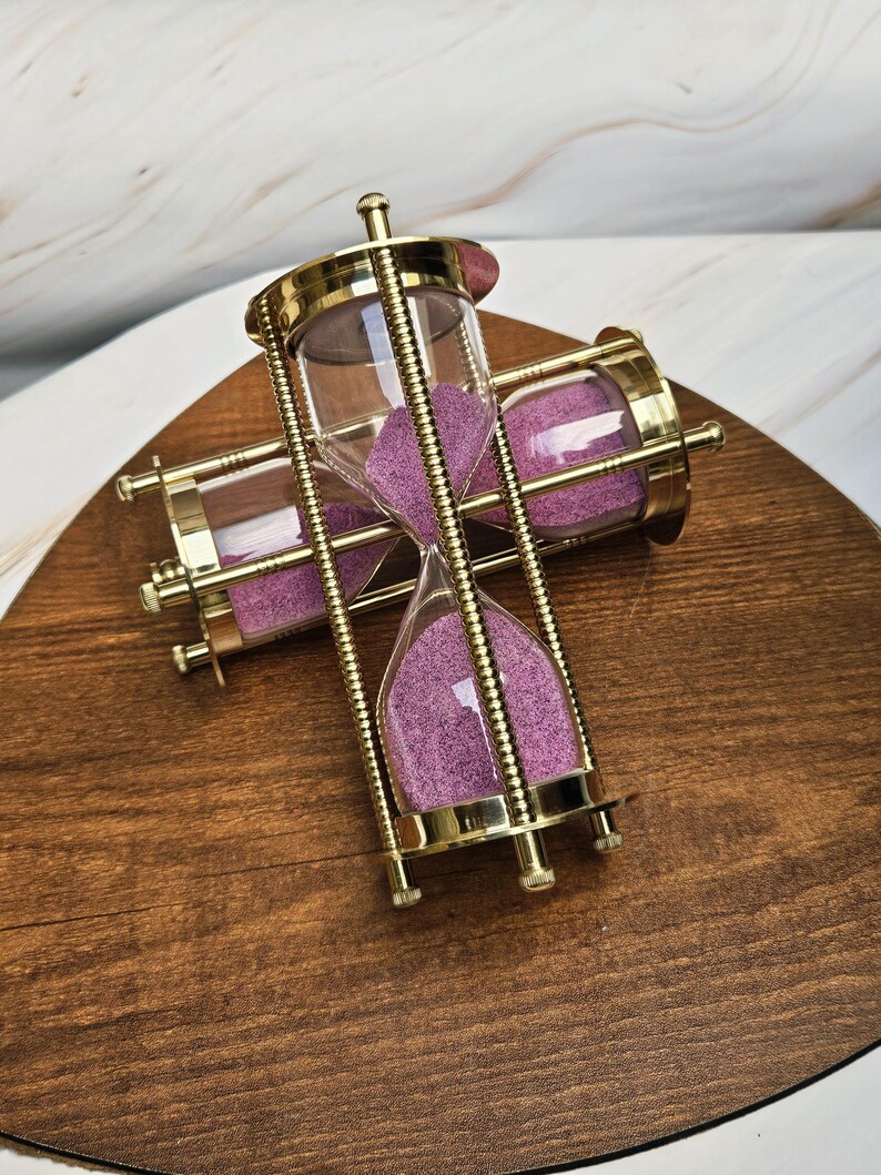 Engraved Brass Hourglass, Anniversary Sand Ceremony Timer - Etsy