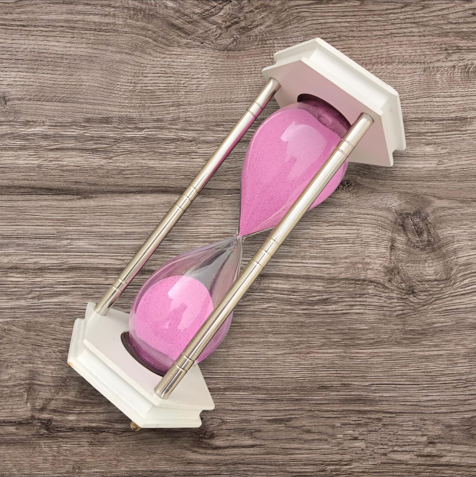 Engraved Wood Hourglass With Pink Sand: Refillable Sand Timer - Etsy