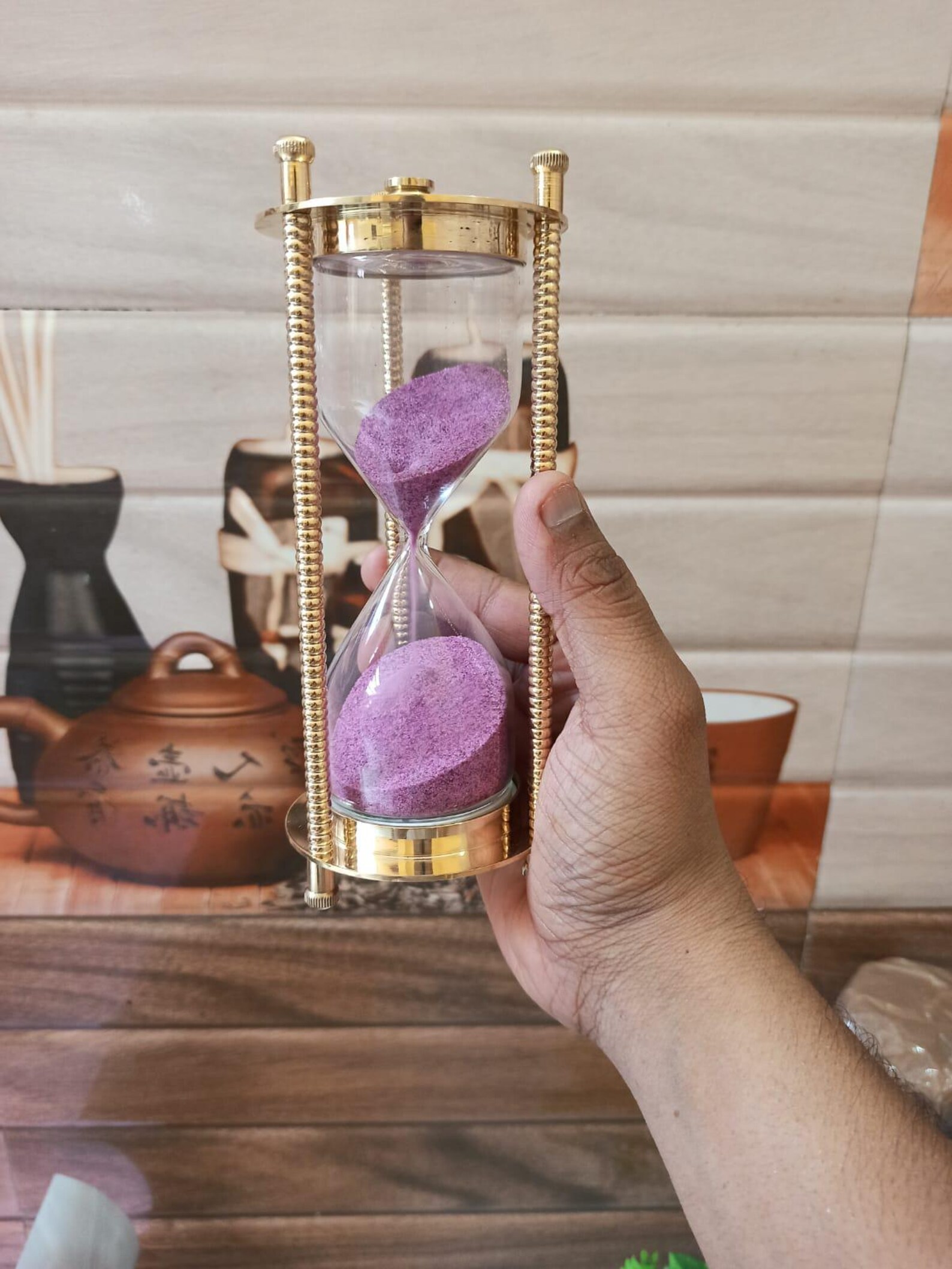 Engraved Brass Hourglass, Anniversary Sand Ceremony Timer - Etsy