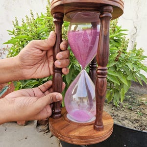 Sand Timer Wooden Handmade Sand Timer Big Size Hourglass 60 Minutes ...