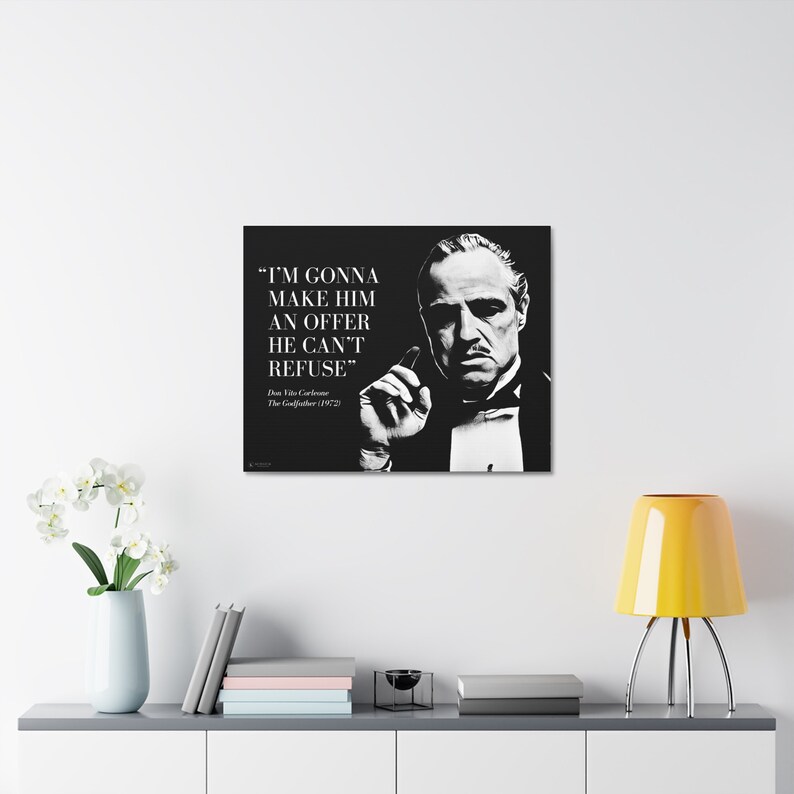 The Godfather Classic Film Quotes Canvas Print - Vito Corleone - Etsy