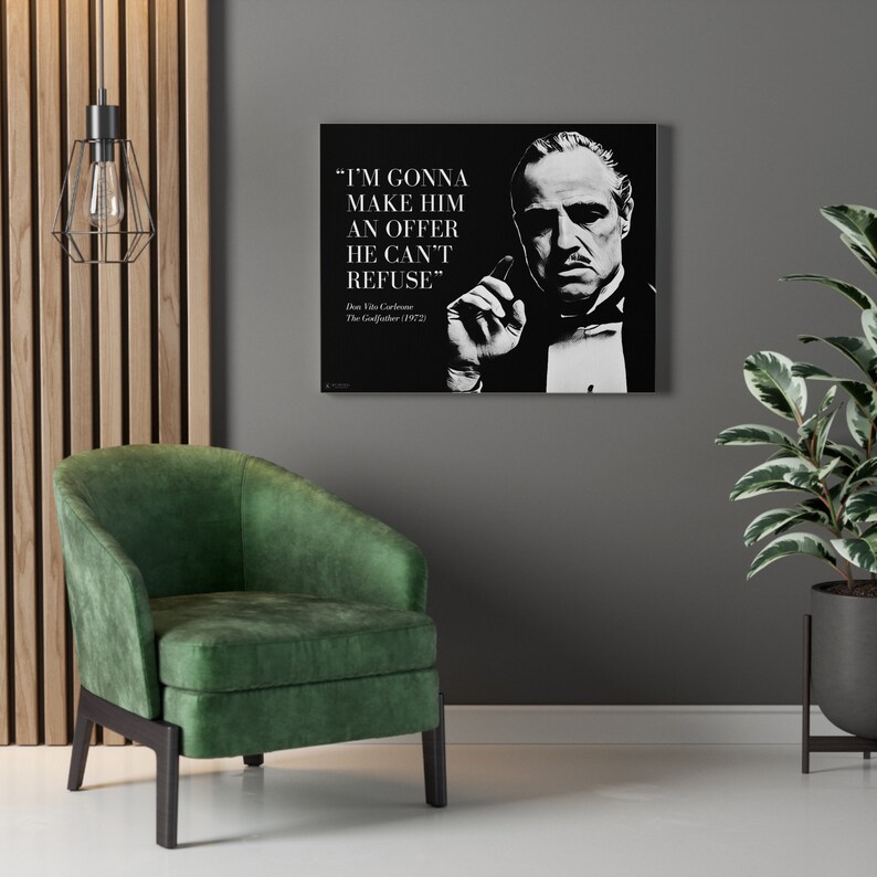 The Godfather Classic Film Quotes Canvas Print - Vito Corleone - Etsy