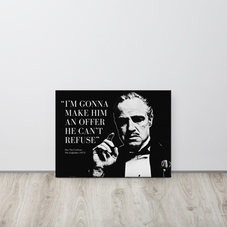 The Godfather Classic Film Quotes Canvas Print - Vito Corleone - Etsy
