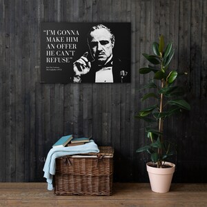 The Godfather Classic Film Quotes Canvas Print - Vito Corleone - Etsy