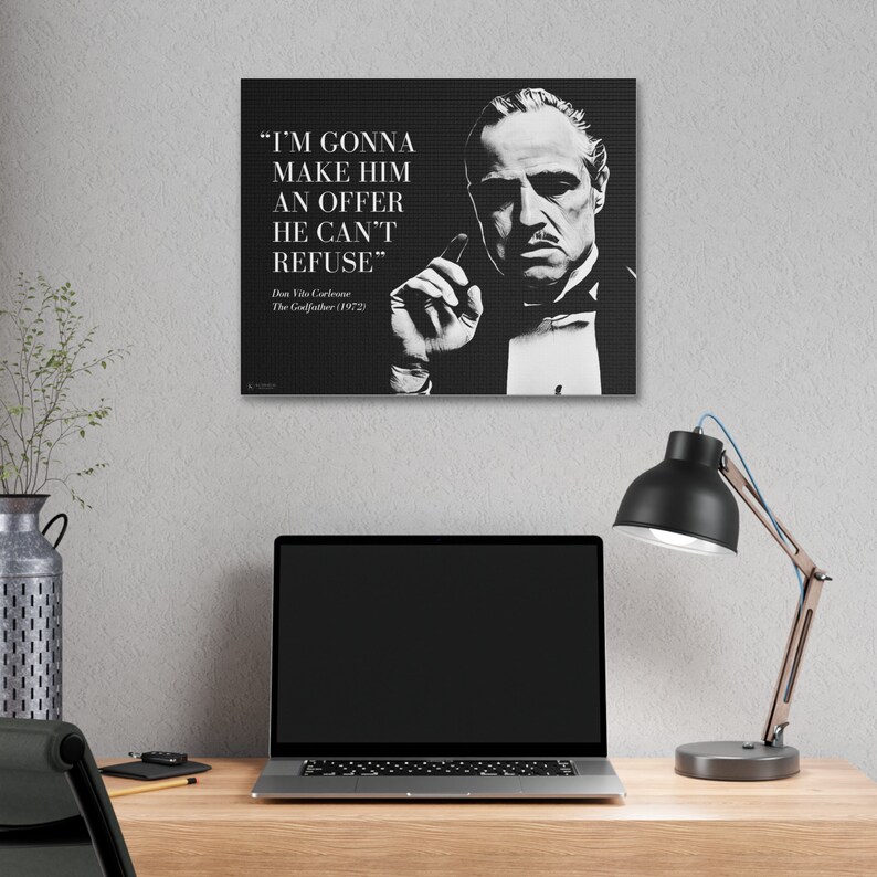 The Godfather Classic Film Quotes Canvas Print - Vito Corleone - Etsy