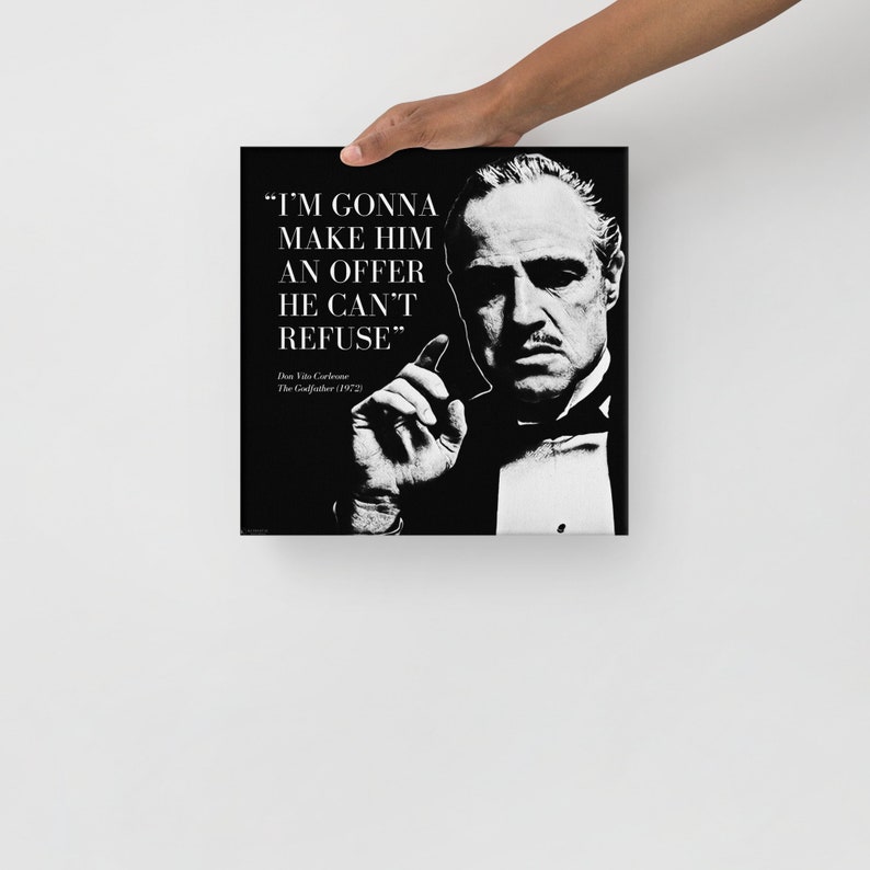 The Godfather Classic Film Quotes Canvas Print - Vito Corleone - Etsy