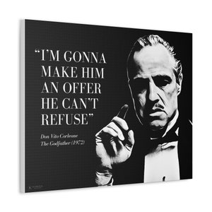The Godfather Classic Film Quotes Canvas Print - Vito Corleone - Etsy