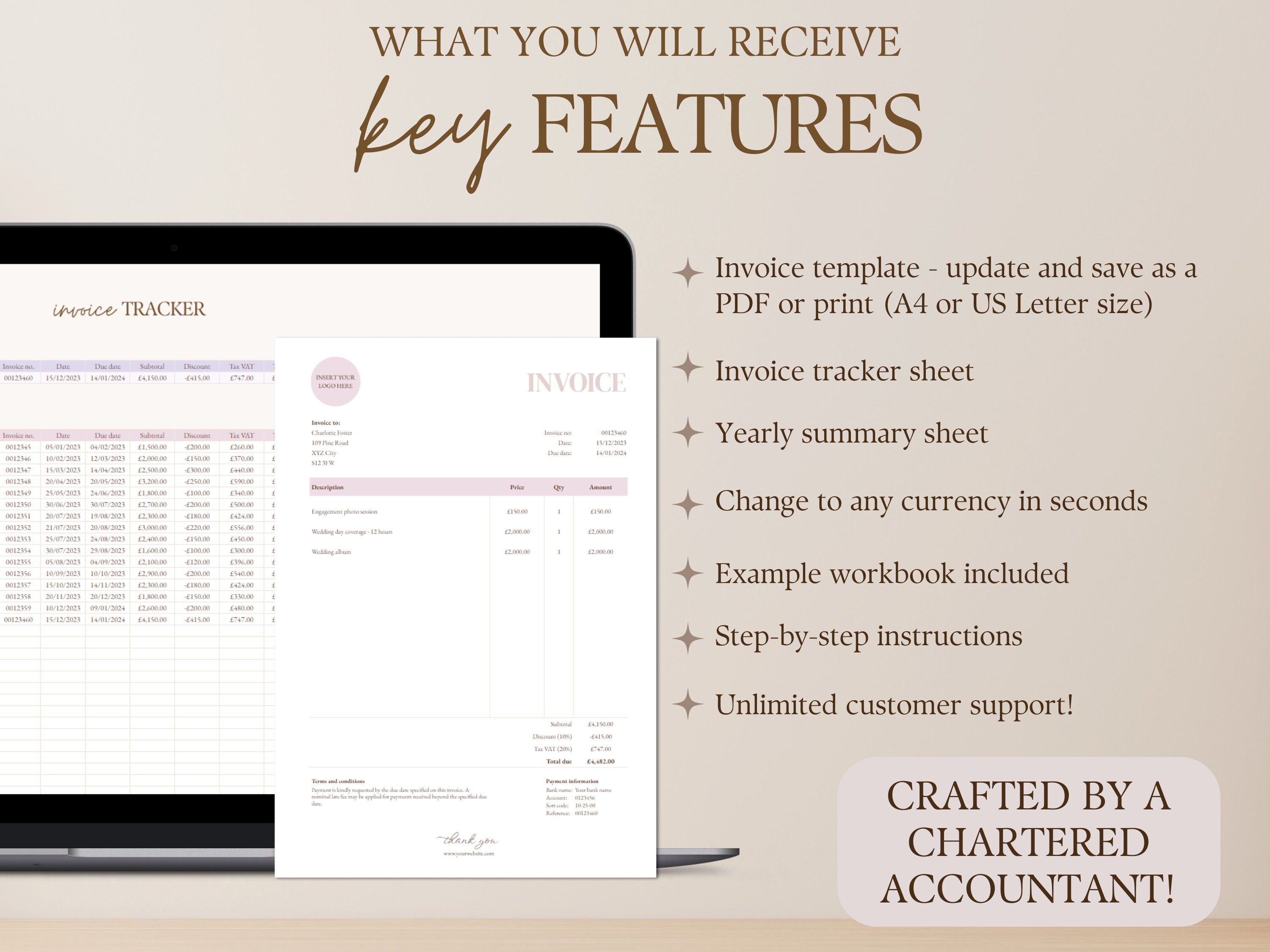 Invoice Generator, Invoice Tracker Spreadsheet, Invoice Template ...