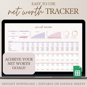 Net Worth Tracker Spreadsheet Template on Google Sheets, Net Worth ...