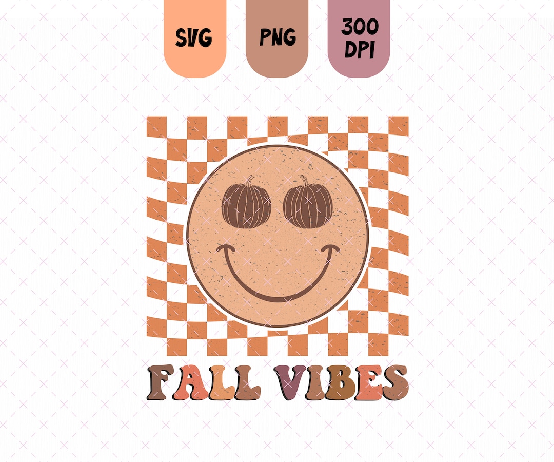 Fall Png Retro Smiley Face PNG Pumpkin Season Png Vintage Fall - Etsy